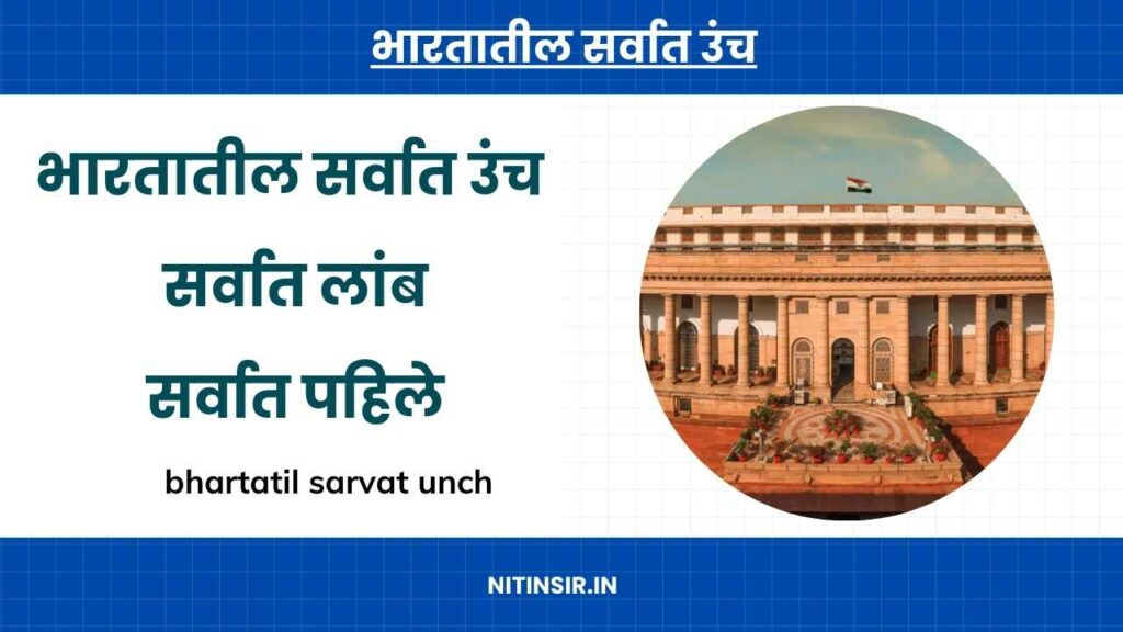 भारतातील सर्वात उंच | सर्वात लांब | सर्वात पहिले | Bhartatil sarvat unch